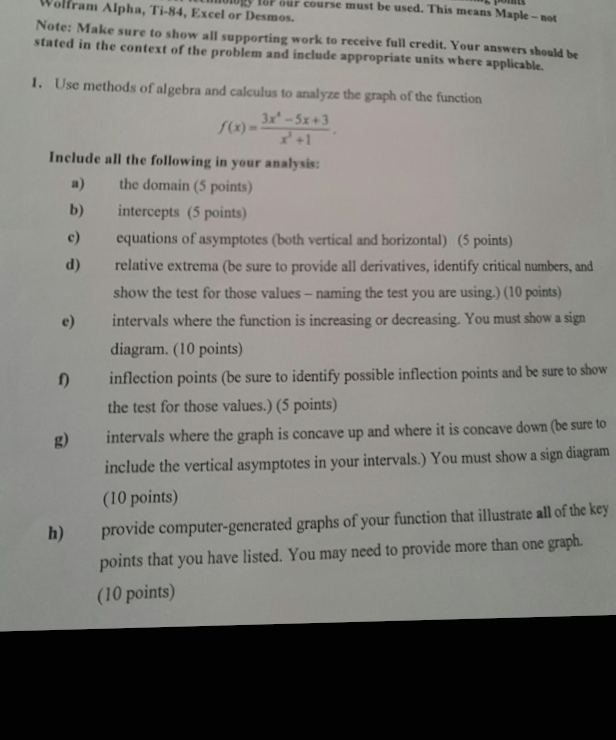 Solved Wolfram Alpha, Ti-84, Excel or Desmos IDR T8P our | Chegg.com