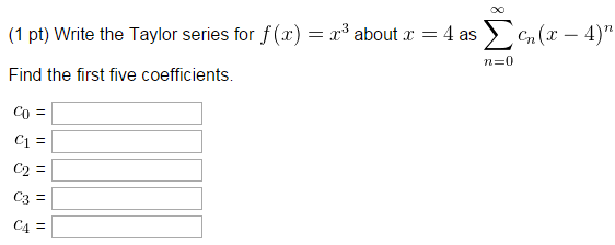 Solved Find the Maclaurin series of the function f(x) = 9x3 | Chegg.com