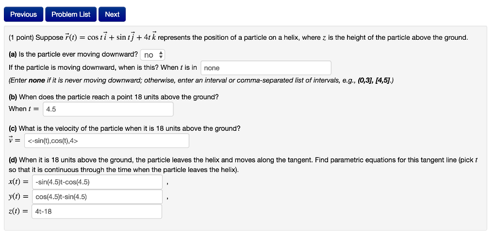 Solved I know that I did parts a, b, and c correctly, but | Chegg.com