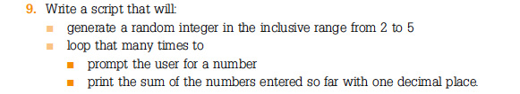 Solved Write a script that will: generate a random integer | Chegg.com