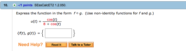 Solved Express the function in the form f degree g. (Use | Chegg.com
