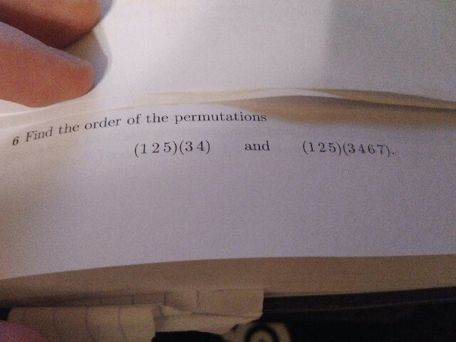 Solved der of the permutations (1 25)(34) and 125)(34 | Chegg.com