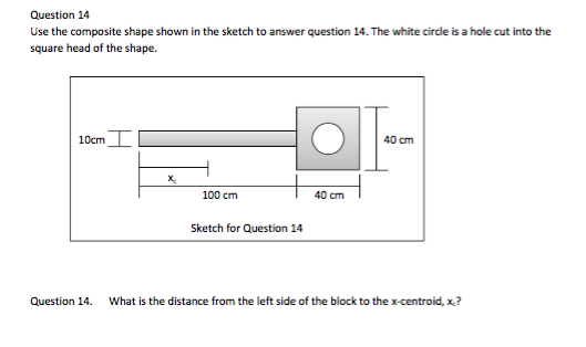 Solved Use the composite shape shown in the sketch to answer | Chegg.com