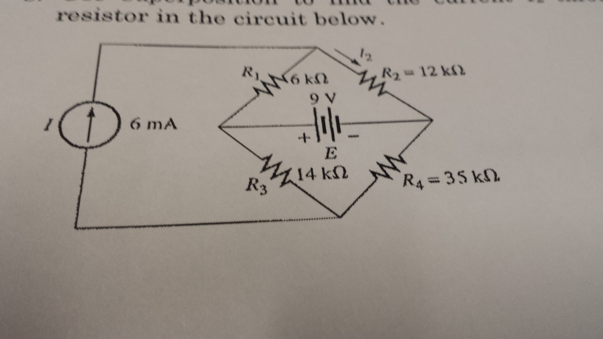 Solved Use superposition to find the current I2 through the | Chegg.com