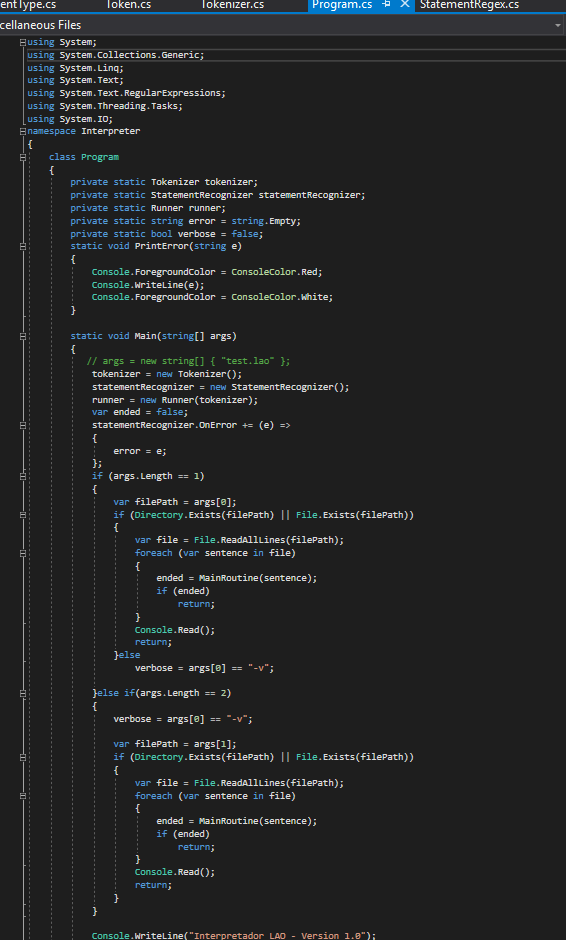 This interpreter executes code written in LAO | Chegg.com