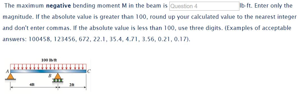 Solved The maximum negative bending moment M in the beam is | Chegg.com Solved The maximum negative bending moment M in the beam is | Chegg.com