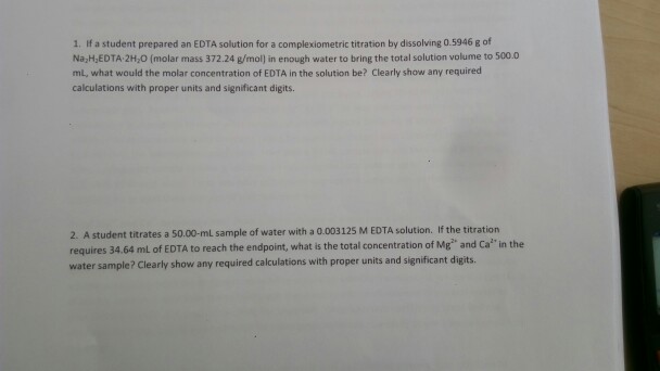 Solved 2. Calcium Disodium Versenate (see structure below) | Chegg.com