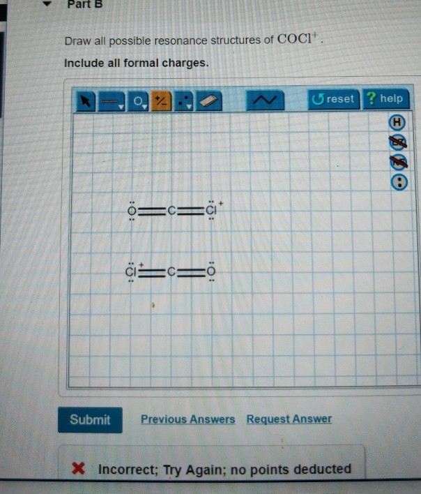 Solved Part B Draw all possible resonance structures of | Chegg.com