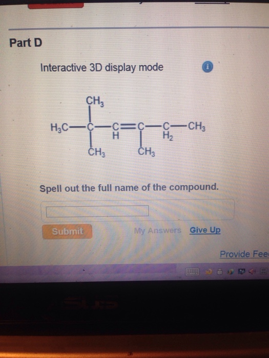 Solved Part A Interactive 3D display mode H H2 H2 H2 Spell | Chegg.com