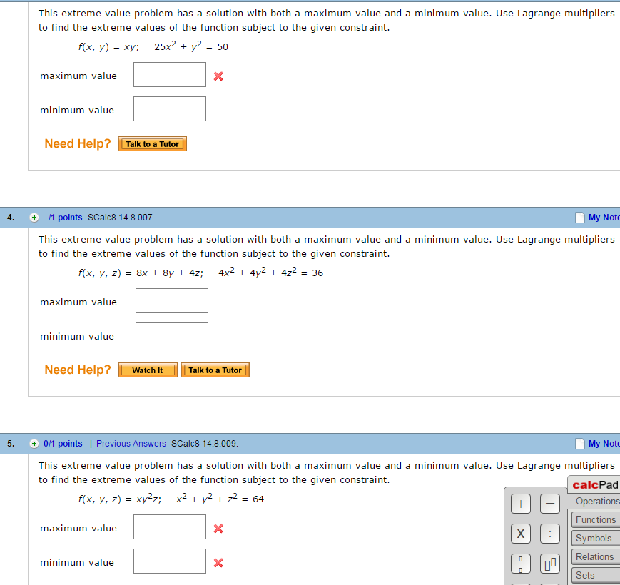 Solved This Extreme Value Problem Has A Solution With Both A 
