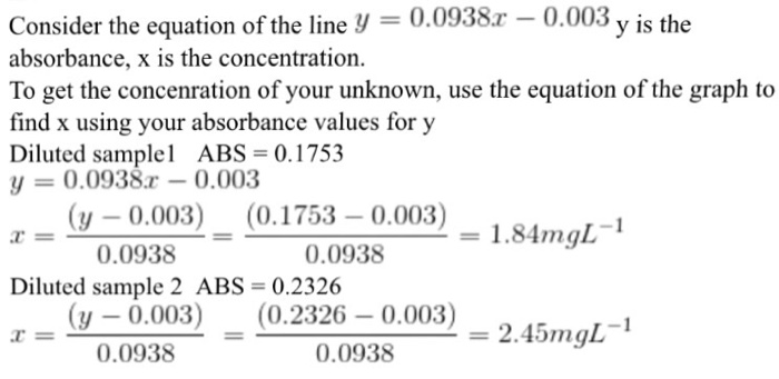Solved calculate a relative spread for absorbance values of | Chegg.com