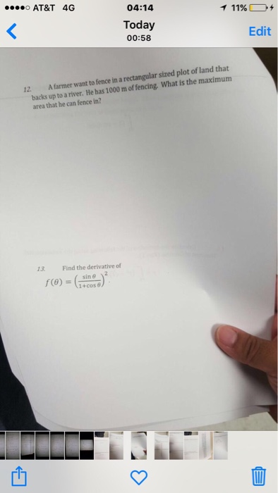 Solved A farmer want to fence in a rectangular sized plot of | Chegg.com