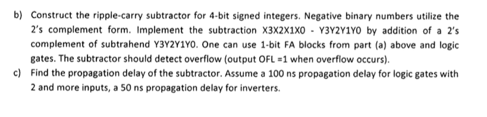 Solved Construct the ripple-carry subtractor for 4-bit | Chegg.com