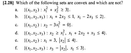Solved Which of the following sets are convex and which are | Chegg.com