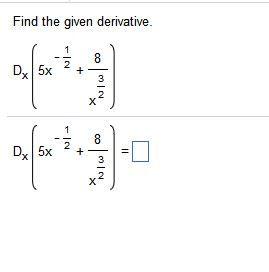 Solved Find the given derivative. 2, 8 | Chegg.com