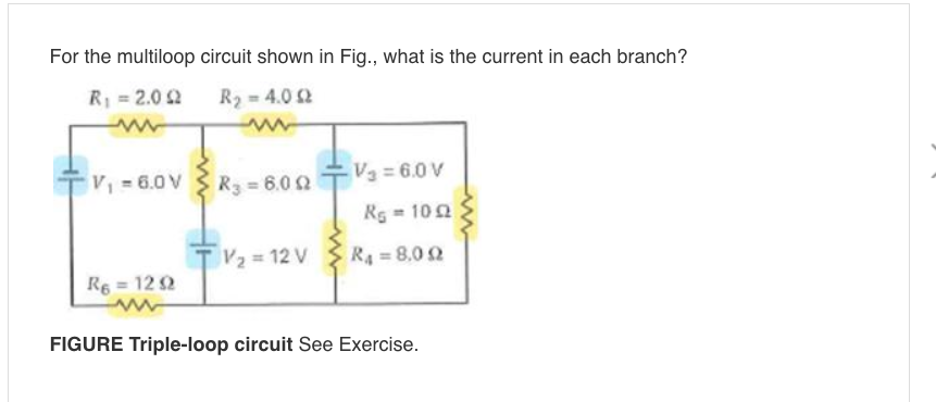 Solved For the multiloop circuit shown in Fig., what is the | Chegg.com