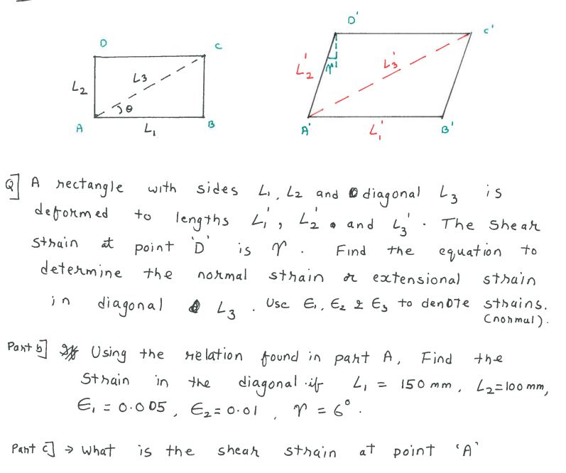A rectangle with sides L_1, L_2 and diagonal L_3 is | Chegg.com