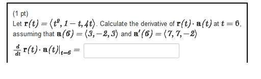 Solved Let r(t) = (t^2, 1- t, 4t). Calculate the derivative | Chegg.com Solved Let r(t) = (t^2, 1- t, 4t). Calculate the derivative | Chegg.com