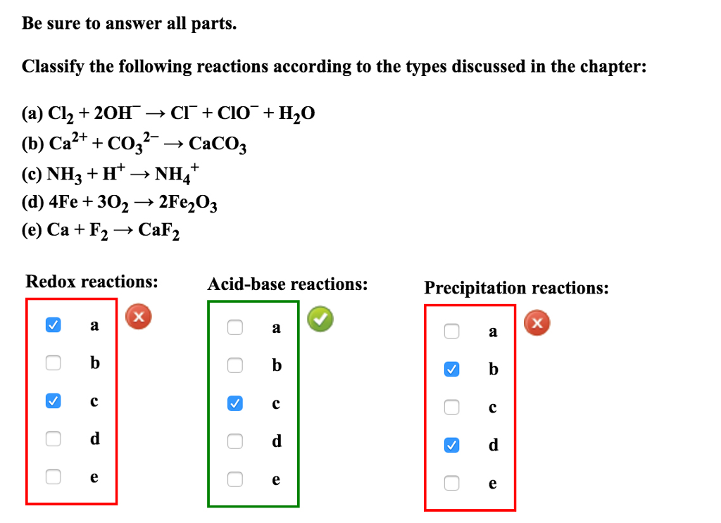 Solved Be sure to answer all parts. Classify the following | Chegg.com
