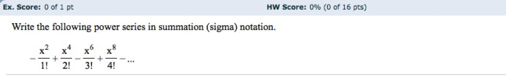 Solved Write The Following Power Series In Summation Sigma