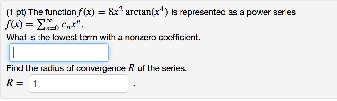 Solved The function f(x) = 8x^2 arctan(x^4) is represented | Chegg.com