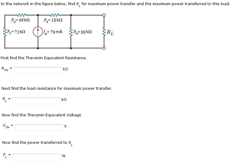 Solved In the network in the figure below, find RL for | Chegg.com