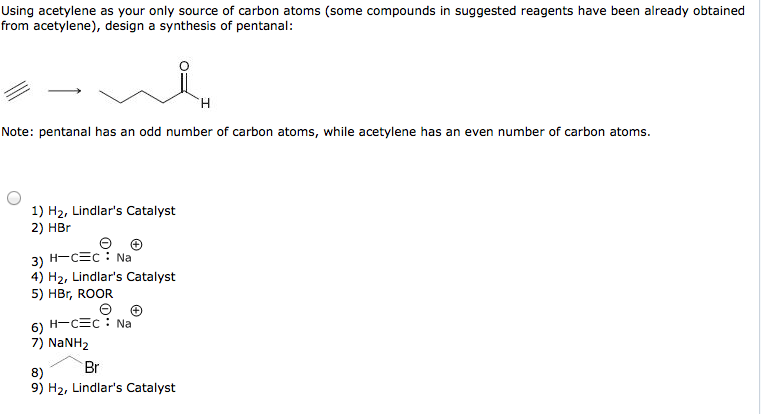 Solved Using acetylene as your only source of carbon atoms | Chegg.com