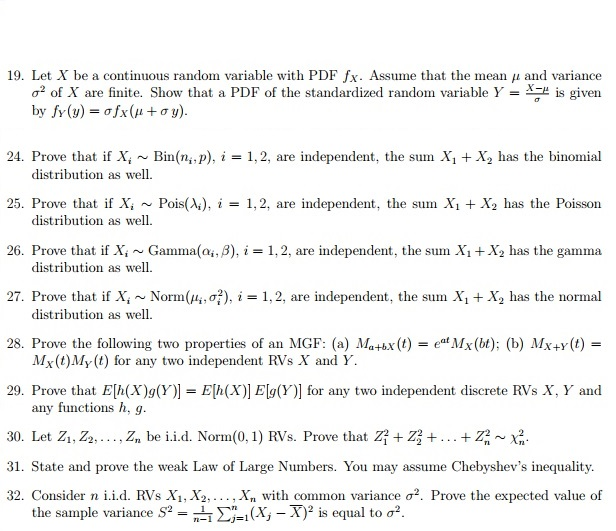 Solved 19 Let X Be A Continuous Random Variable With Pdf 9751