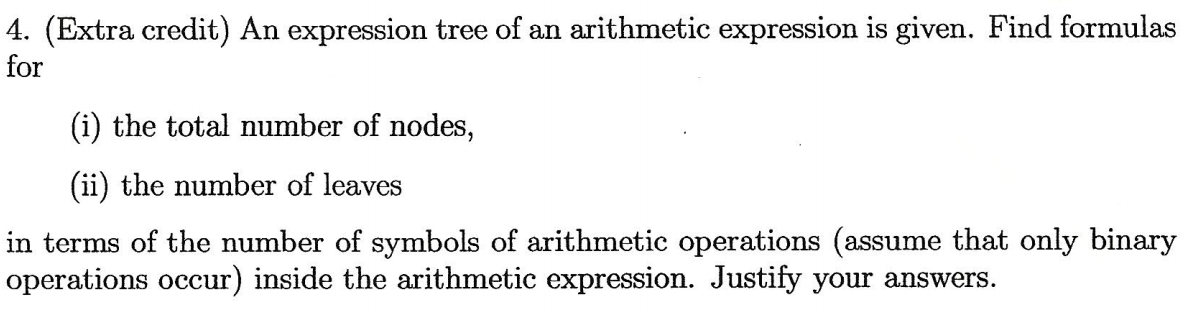 Solved An expression tree of an arithmetic expression is | Chegg.com
