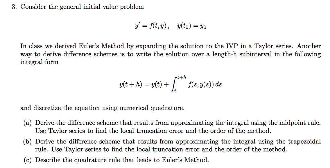 3 Consider The General Initial Value Problem Y 0253