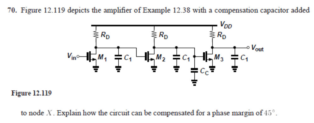 Solved Depicts the amplifier of Example 12.38 with a | Chegg.com