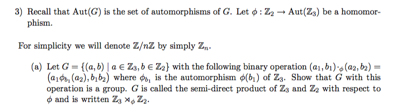 Recall that Aut(G) is the set of automorphisms of G. | Chegg.com