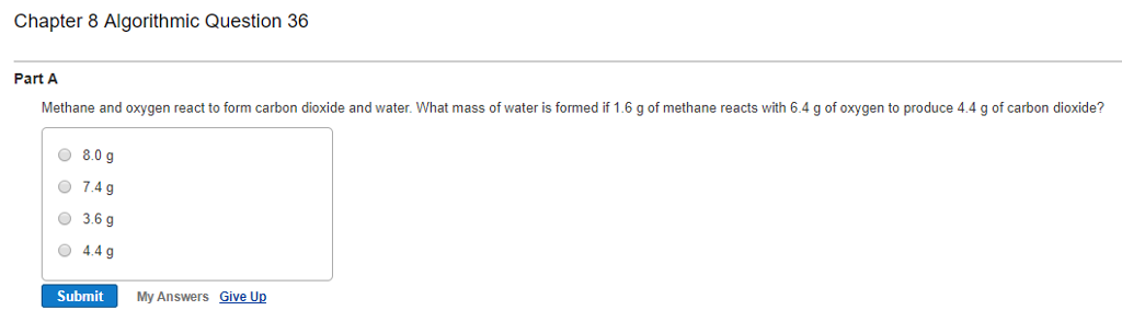 Solved Chapter 8 Algorithmic Question 36 Part A Methane and | Chegg.com