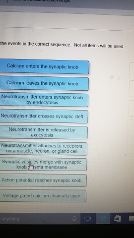 Solved the events in the correct sequence. Not all items | Chegg.com