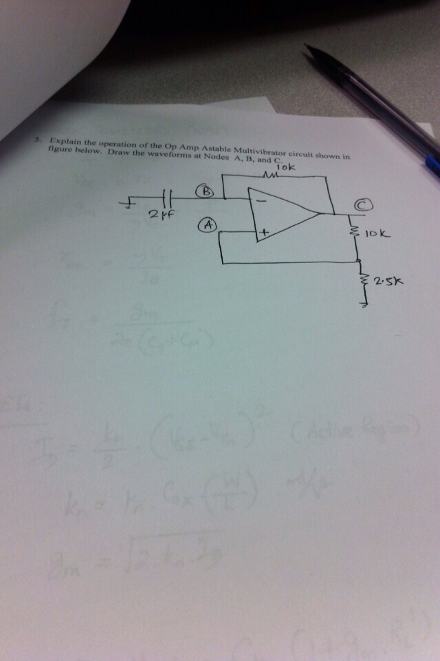 Solved Explain the operation of the Op Amp A stable | Chegg.com