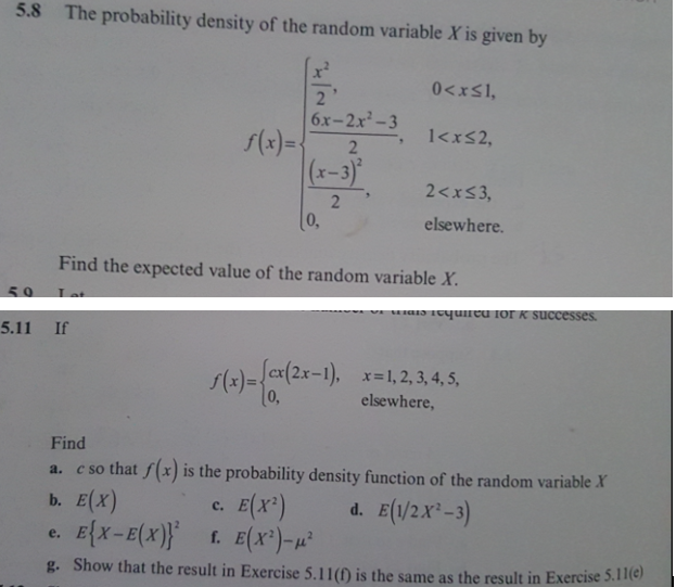 Solved: The Probability Density Of The Random Variable X I... | Chegg.com