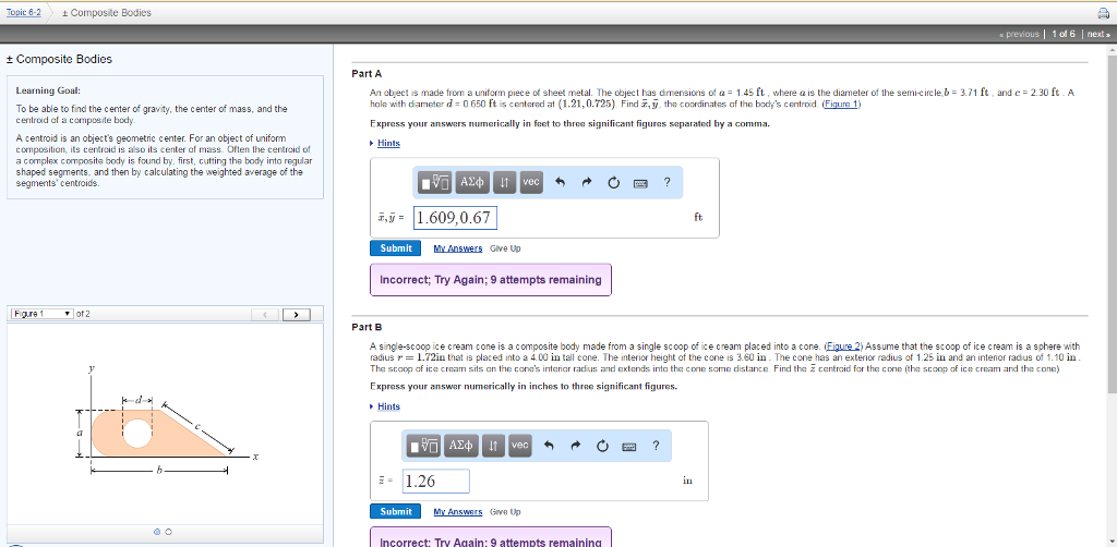 Solved Topic 6-2 1 Composite Bodies t Composite Bodies | Chegg.com
