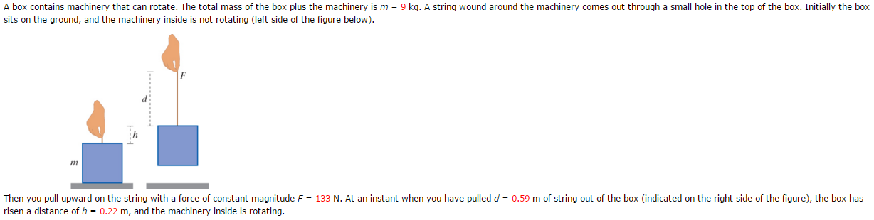 Solved POINT PARTICLE SYSTEM What is the speed of the box at | Chegg.com