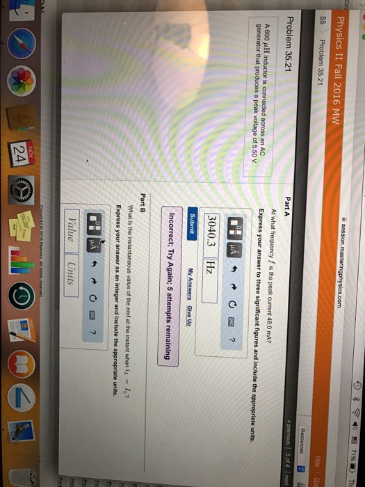 Solved Problem 34.36 A simple series circuit consists of a | Chegg.com