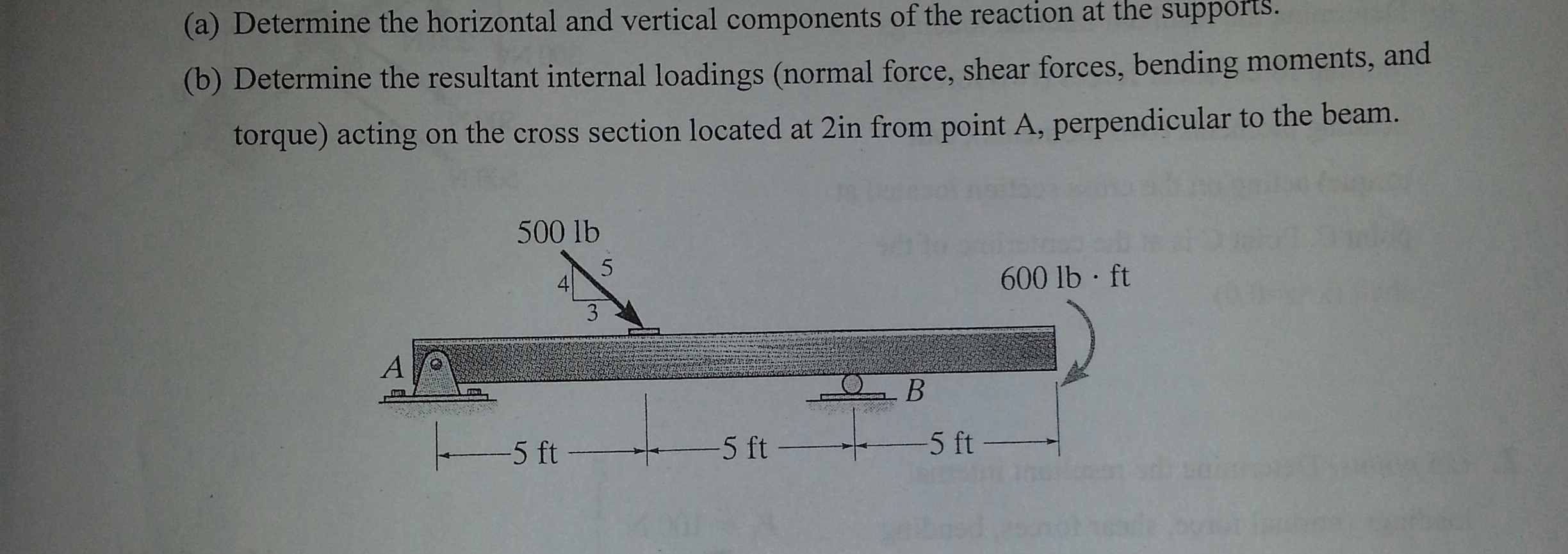Solved (a) Determine the horizontal and vertical components | Chegg.com