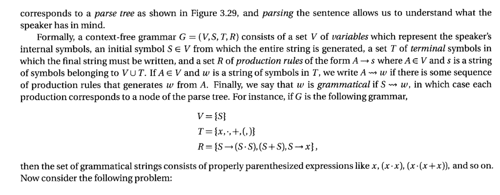 3.30 Dynamic parsing. A context-free grammar is a | Chegg.com