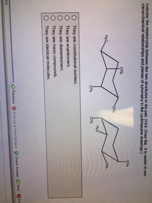 Solved Indicate the relationship between the two structures | Chegg.com
