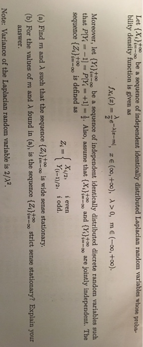 Solved Let (X be a sequence of independent identically | Chegg.com