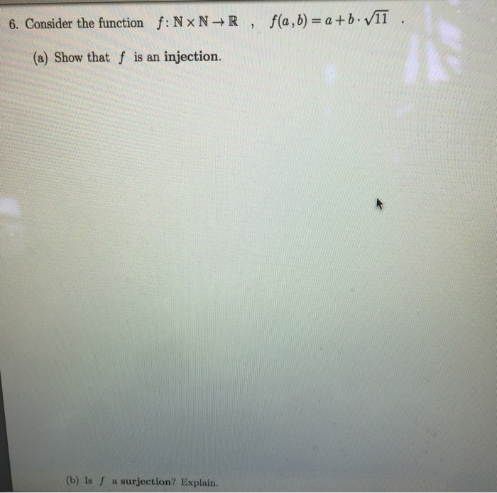 Solved Consider the function : N x N rightarrow R, | Chegg.com
