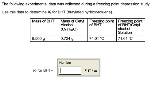 Solved The following experimental data was collected during | Chegg.com