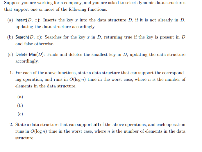 Solved Suppose you are working for a company, and you are | Chegg.com