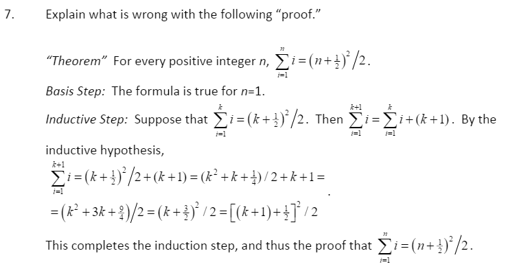 Solved Explain what Is wrong with the following "proof." | Chegg.com