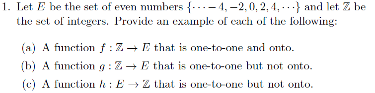 Solved Let E be the set of even numbers {.. . -4, -2, 0, 2, | Chegg.com