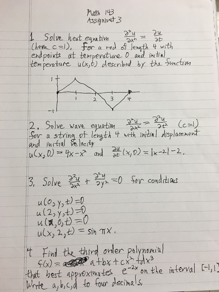 Solved Math B Assignwet 3 1 Solve Heat Equation Cherk Chegg solved-math-b-assignwet-3-1-solve-heat-equation-cherk-chegg