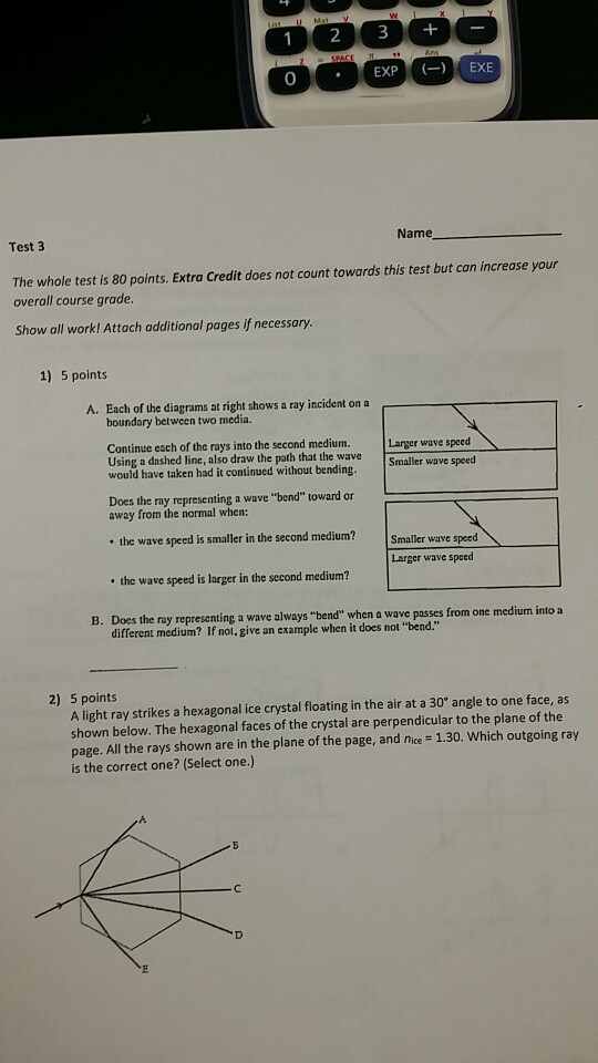 Solved The whole test is 80 points. Extra Credit does not | Chegg.com